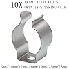 10PCS Spring Clips Spring Terry Clips Open Type Spring Steel Tool Clips ...