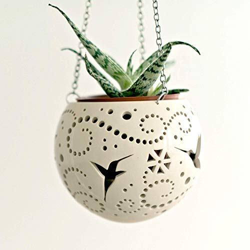 Amazon.com: Handmade Hummingbird Hanging Planters for Indoor Orchids ...