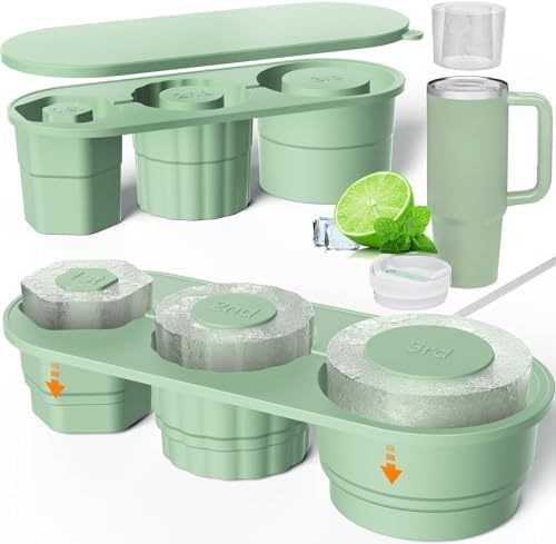Stanley Silicone Ice Cube Maker with Lid, 4-in-1 Green, BPA Free, 1 Ice ...