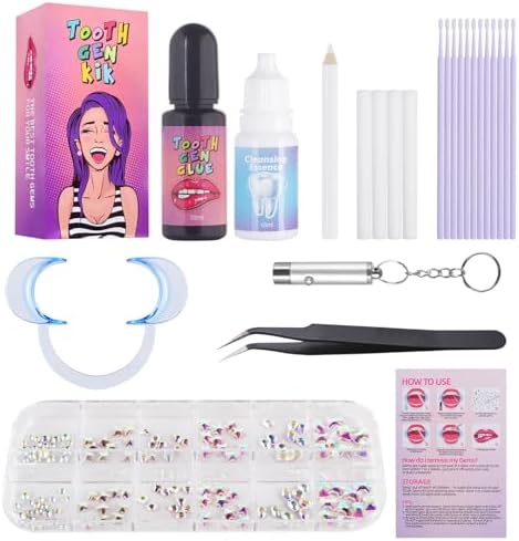 Amazon.com: Tooth Gems Kit for Teeth Gems Kit with Light,139 ...