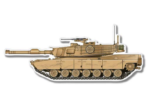 Amazon.com: M1 Abrams Tank - Vinyl Sticker Waterproof Decal : Sports ...