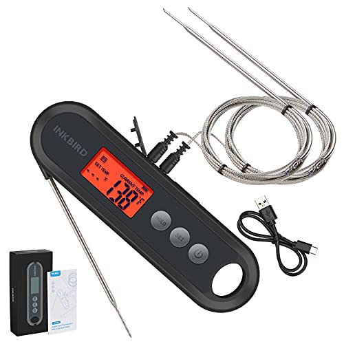 Inkbird Instant Read Meat Thermometer, Rechargeable Instant Read Food ...