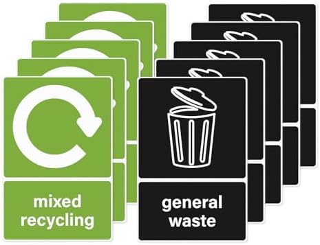 Seco Food Waste Only Sign, 150mm x 200mm - Self Adhesive Vinyl, White ...