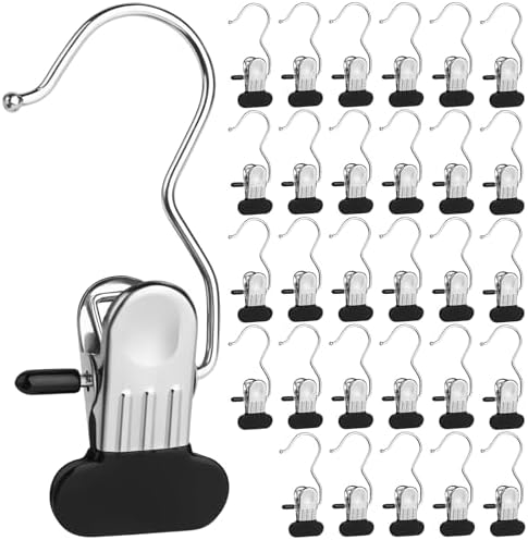 Amazon.com: Clothes Pins 30-Pack Laundry Hook Hangers Clothes Hanger ...