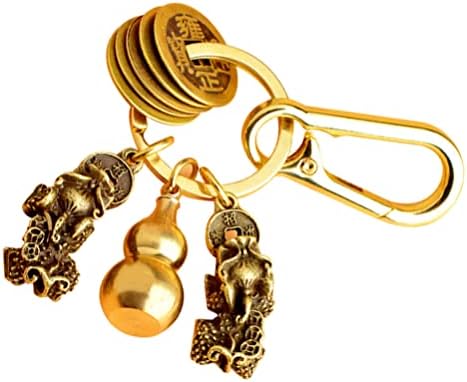 Amazon.com: NUOBESTY Wu Lou Key Chain Chinese Gourd Keychain with Feng ...