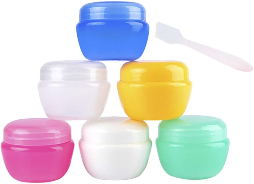 Amazon.com: UUYYEO 6 Pcs 20g Colorful Plastic Cosmetic Jars Makeup ...