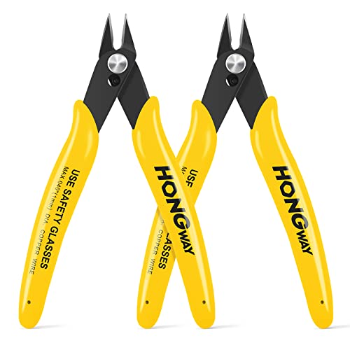 Snapklik.com : HongWay 2 Pack 5 Inch Wire Flush Cutters, Electronic ...