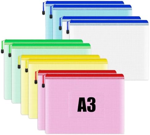 Plastic Wallets A3 Zip Wallets Ziplock Bags Plastic Mesh Document File ...