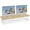 Amazon.com: TEAMIX 31.5 inch Dual Monitor Riser - Wide TV Stand for 2 ...