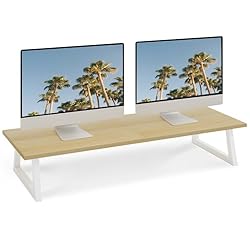 Amazon.com: TEAMIX 31.5 inch Dual Monitor Riser, Long Monitor Stand ...