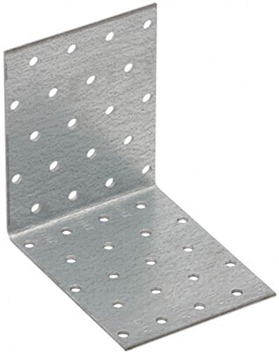 SS8 20 x Angle Brackets Corner Bracket Metal L Plate Heavy Duty Steel ...