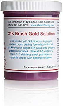Amazon.com: 8 oz Gel 24k Gold Plating Solution - Brush Gold, The ...