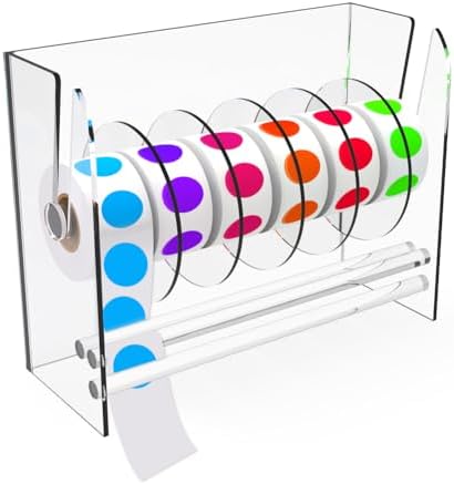 Amazon.com : Acrylic Sticker Roll Dispenser Holder - 6 Disks Adjustable ...
