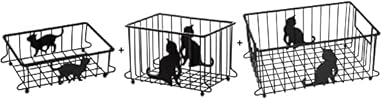 Amazon.com: Lily's Home Cat-Themed Wire Basket, Kitchen and Desk ...