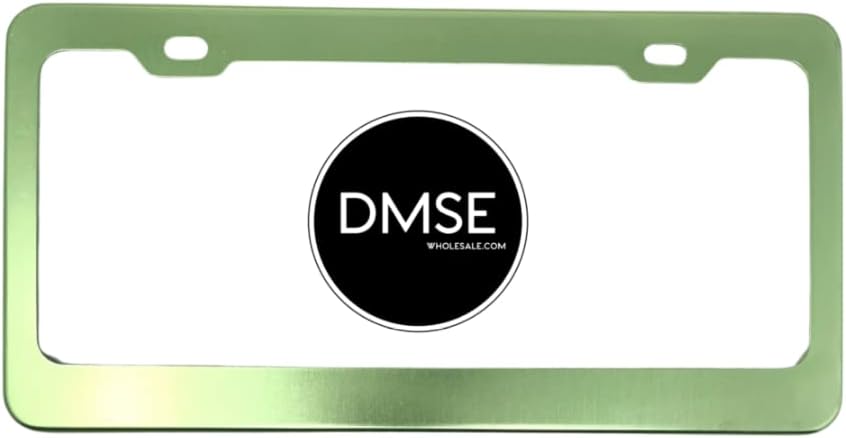 Amazon.com: DMSE Solid Color Metal Universal License Plate Frame (Green ...