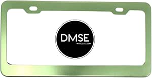 Amazon.com: DMSE Solid Color Metal Universal License Plate Frame (Green) : Automotive