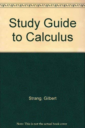 Amazon | Study Guide to Calculus | Strang, Gilbert | Calculus