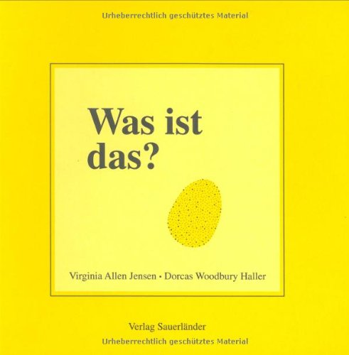 Amazon.com: Was ist das?: 9783794116645: Jensen, Virginia Allen, Haller ...