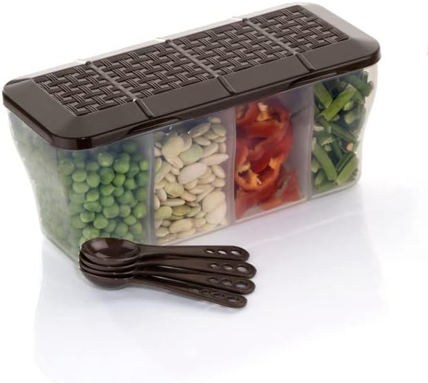 Buy HAPPI Multipurpose Plastic 4 In 1 Masala Box for Kitchen, Spice ...