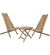 Amazon.com: Melino Wooden Folding Outdoor Side Table 18x16x16 in, FSC ...