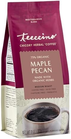 Amazon.com : Teeccino Maple Pecan Chicory Coffee Alternative - Ground ...