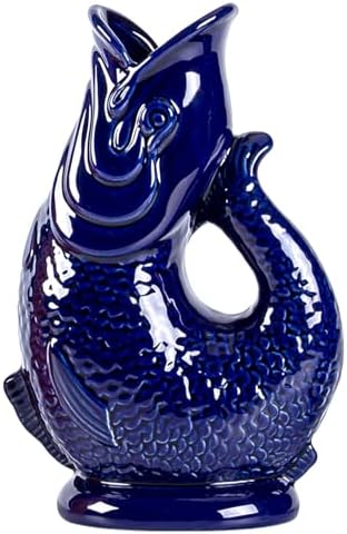 Polegas 1.4L Large Glug Pitcher, Fish Shaped Water Pitchers, Ceramic ...