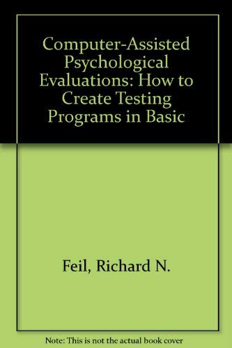 Amazon.com: Computer-Assisted Psychological Evaluations: How to Create ...