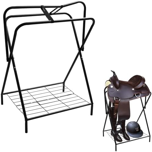Amazon.com: Seny Foldable Freestanding Saddle Rack Stand 26 x 19 x 33 ...