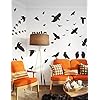 Amazon.com: Mozamy Creative Crow Wall Decals - Black Crows Decor for ...