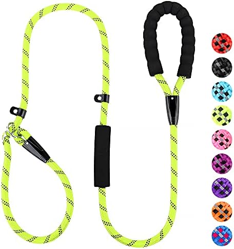 PLUTUS PET Dog Slip Lead, Anti-Choking with Traffic Padded Two Handles ...