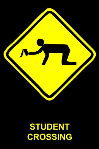 Art Emporio 'Student Crossing' Poster (Art Print, 60.96 cm x 40.64 cm ...