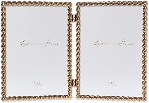 Amazon.com - 4x6 Hinged Double Cast Metal Picture Frames, Gold Rope Design