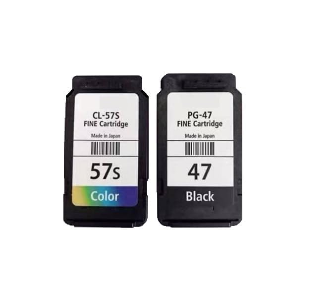 47 & CL 57 Small Ink Cartridge Suitable with Pixma E400 E410 E417 E460 ...