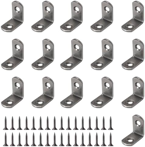 Amazon.com: uxcell 80pcs Angle Bracket Metal 12x12mm Black Corner Brace ...