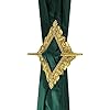 Amazon.com: Mewutal 2 Pack Gold Curtain Tiebacks Square Curtain ...