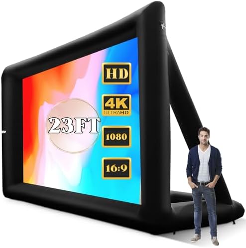 Amazon.com: Heipigo 23ft Inflatable Projector Movie Screen Outdoor ...