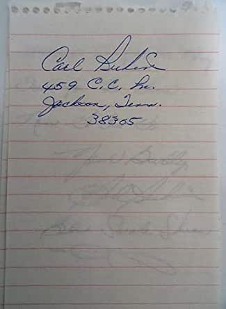 Carl Perkins autograph at Amazon's Entertainment Collectibles Store