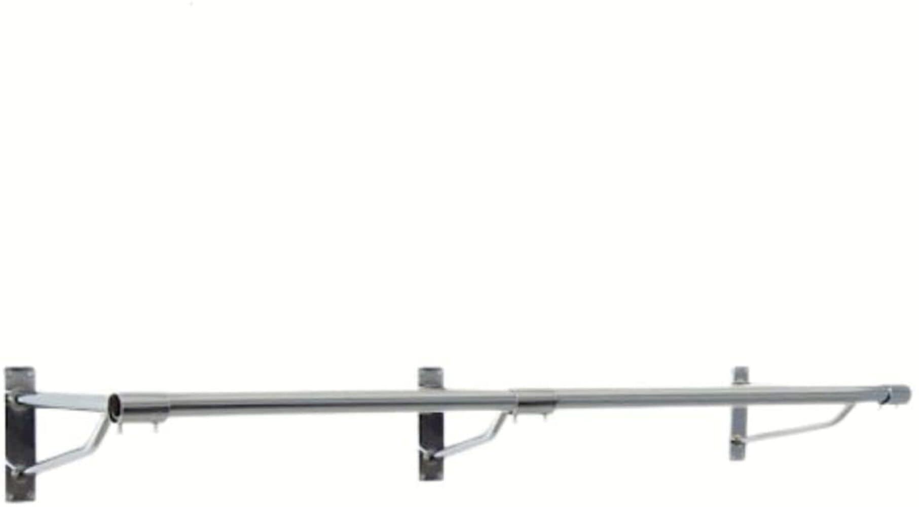 Buy 6ft Long Pole +3 Brackets+2 Plastic End Caps-Super Heavy Duty ...