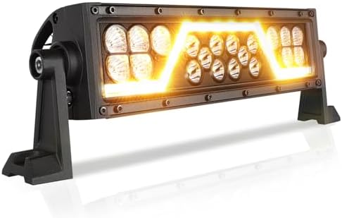 Amazon.com: 12 Inch Light Bar w/Amber DRL, AKD Part 120W Spot Flood ...