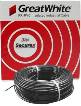 GreatWhite Securex FR 1.5 SQMM BLACK 90M CABLE : Amazon.in: Home ...