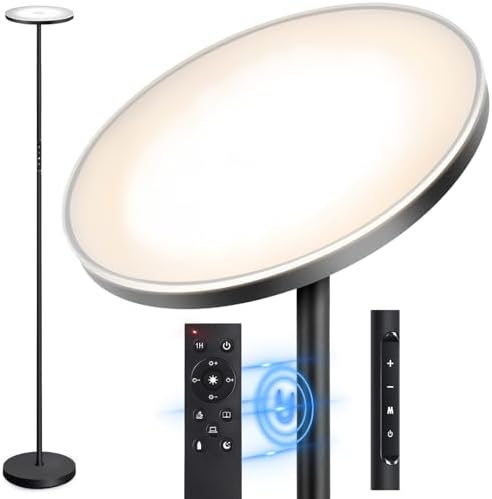OUTON LED Uplighter Floor Lamp 30W 3000LM, Bright Modern Torchiere ...