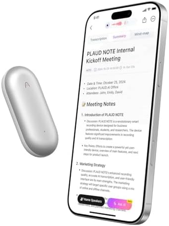 Amazon.com: AI Voice Recorder, PLAUD Note Voice Recorder w/Case, App ...