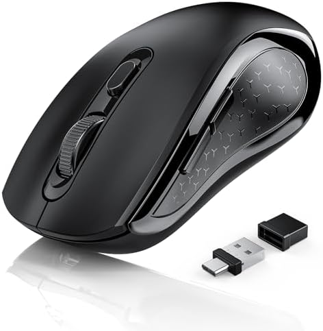 Qxvnm Ergonomic Mouse Vertical -Rechargeable 2.4GHz Optical (Bluetooth+USB+USB C) modes Wireless ...