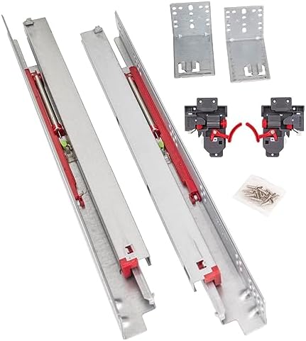 21" Standard Duty Soft-Close 100 lb Full Extension Undermount Slide Kit ...