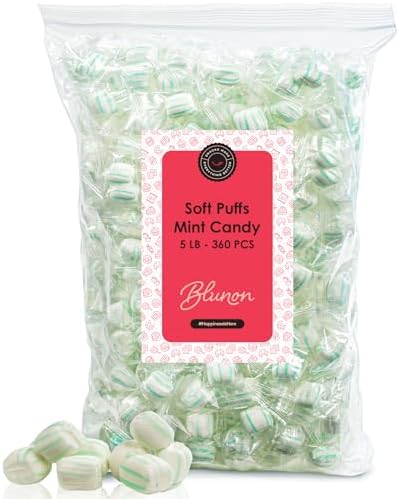 Amazon.com : Soft Mint Puffs Candy After Dinner Mints - 4 Pound Bulk ...