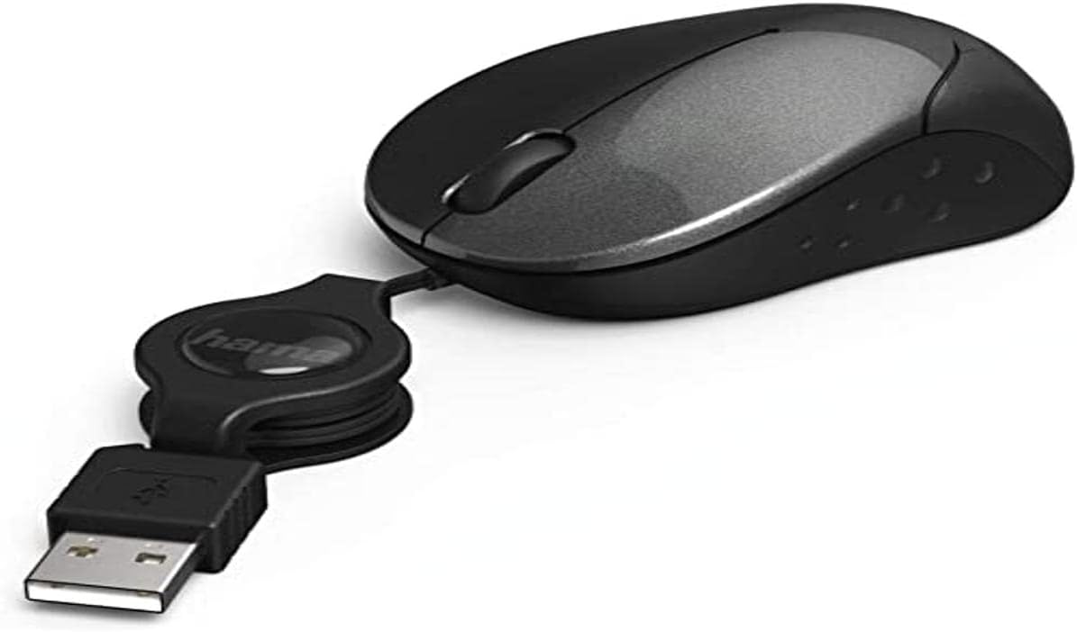 Hama | USB Extendable | 70cm | Optical Mouse | Black : Amazon.co.uk ...