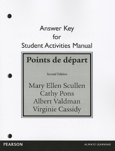 Student Activities Manual Answer Key... by Scullen, Mary Ellen