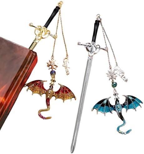 Personalised Dragon Sword Bookmark with Name Birthday Gifts for Readers ...