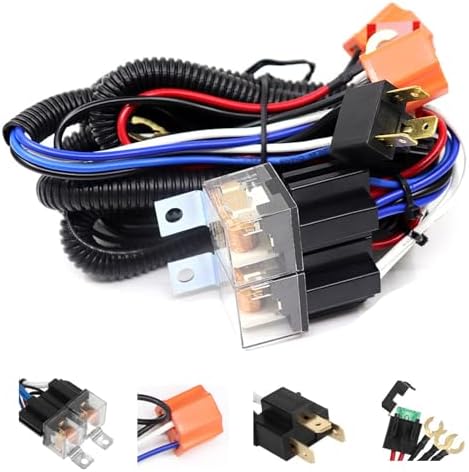 Amazon.com: H4 Headlight Relay Harness Kit for 7x6 5x7 H6054 Headlights ...