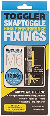 Toggler Heavy Duty Toggle Fixings BM6 Box of 50 : Amazon.co.uk: DIY & Tools